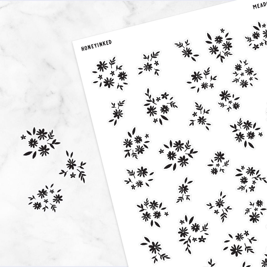 Meadow Clusters Floral Stickers Flower Stickers Cluster - Etsy Australia