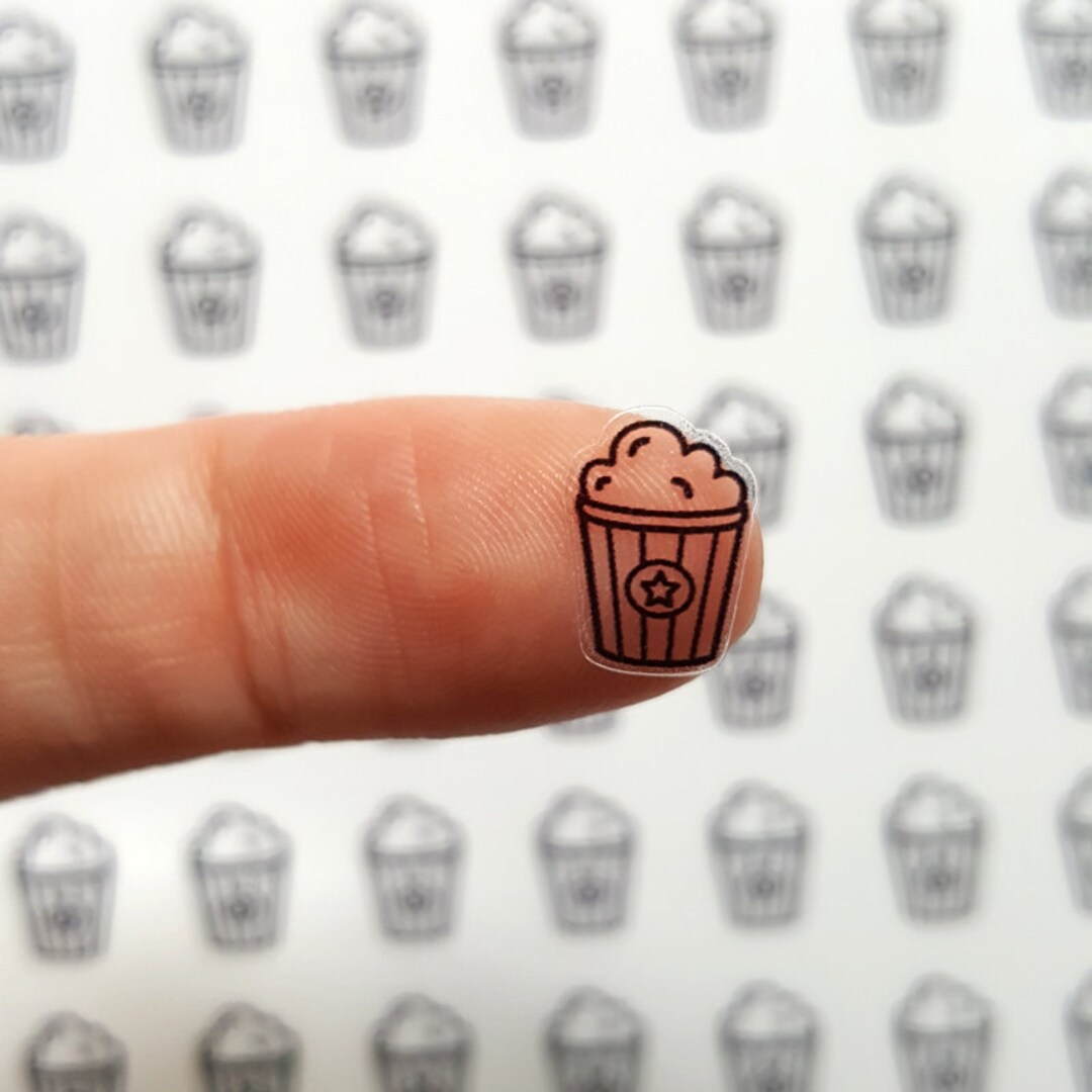 Popcorn Stickers, Popcorn Planner Stickers, Movie Stickers, Movie ...