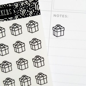 56 Present Planner Stickers, Gift Stickers, Gift Box Stickers, Day ...