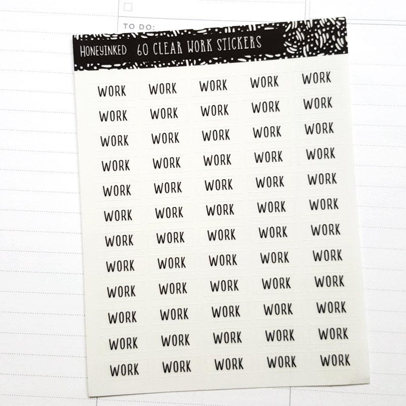 60 Work Stickers for Planners | Etsy