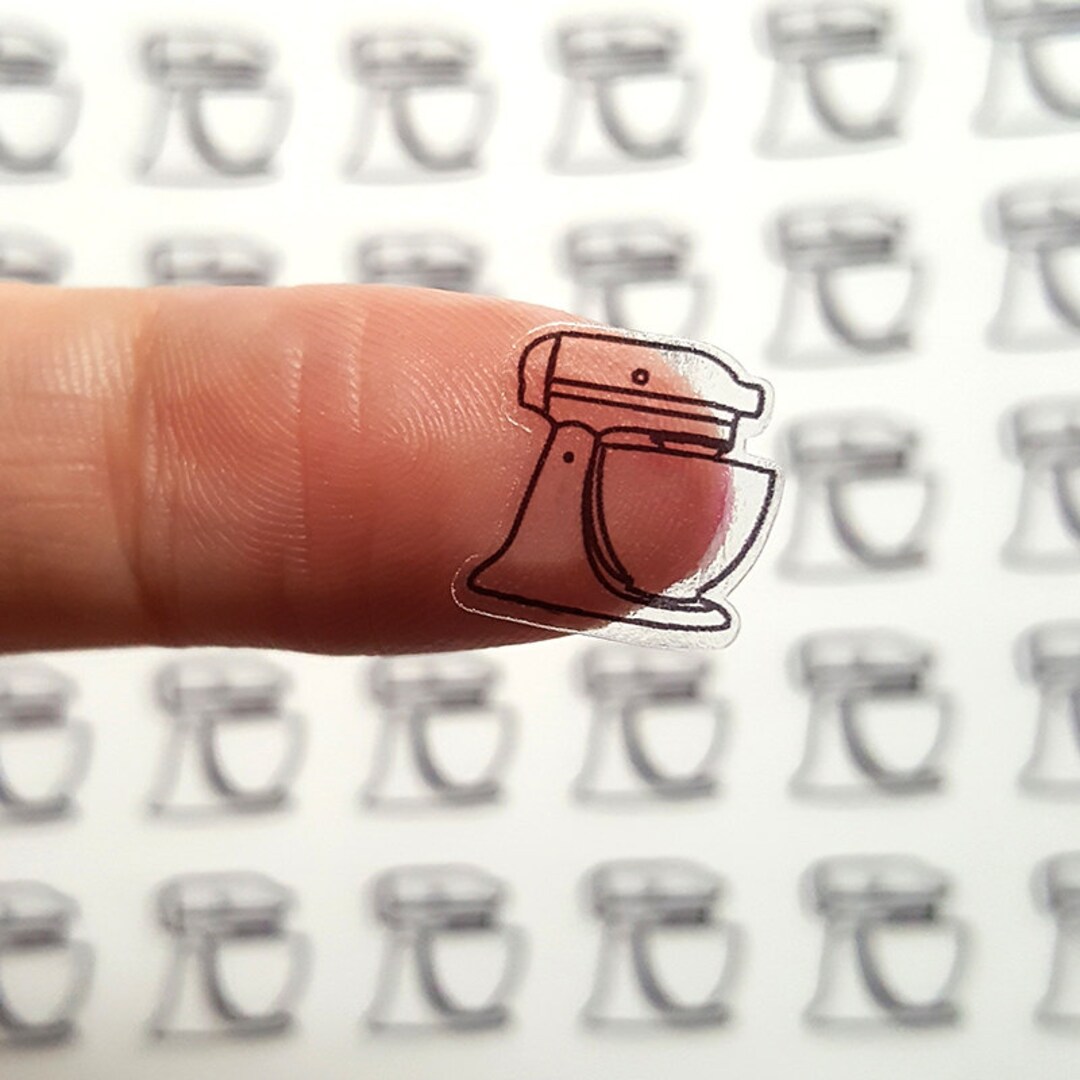 42 Clear Mixer Stickers, Mixer Planner Stickers, Stand Mixer Stickers ...