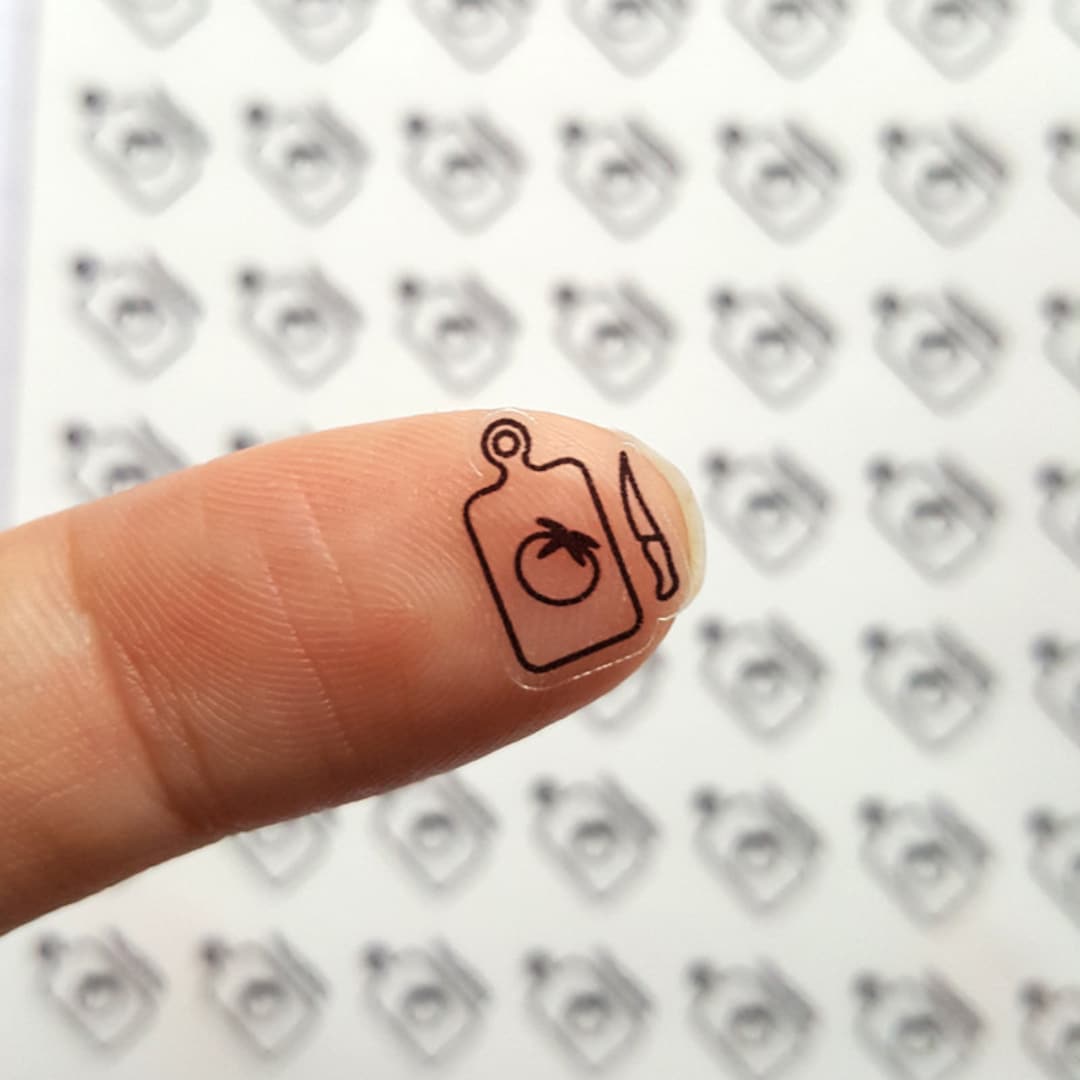 56 Clear Meal Prep Stickers, Meal Planner Sticker Food, Planner Sticker ...