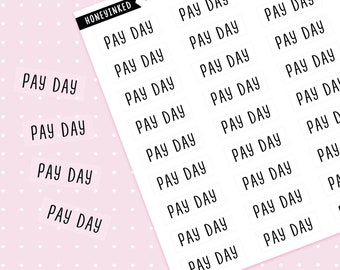 Clear Payday Stickers Pay Day Stickers Money Stickers - Etsy