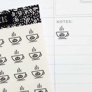 56 Tea Stickers, Tea Planner Stickers, Tea Leaf Stickers, , Day ...