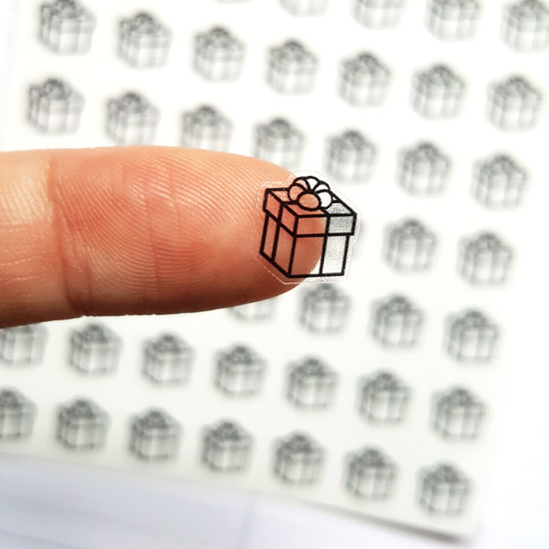 56 Present Planner Stickers, Gift Stickers, Gift Box Stickers, Day ...