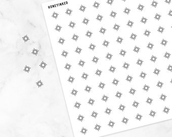 Starburst Stickers | Etsy