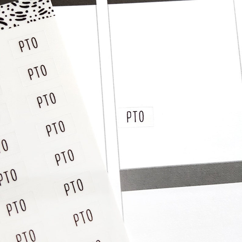 60 Clear PTO Stickers Paid Time off Planner Stickers - Etsy