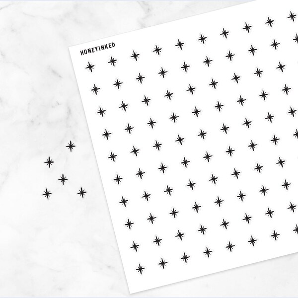 Sparkle Star Stickers - Etsy