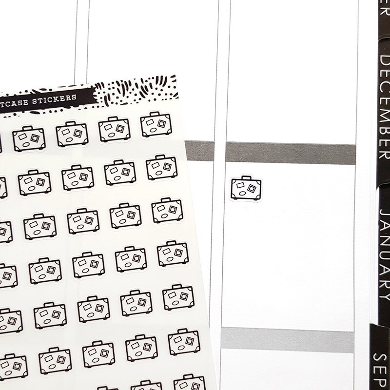 56 Suitcase Stickers Briefcase Planner Stickers Travel - Etsy