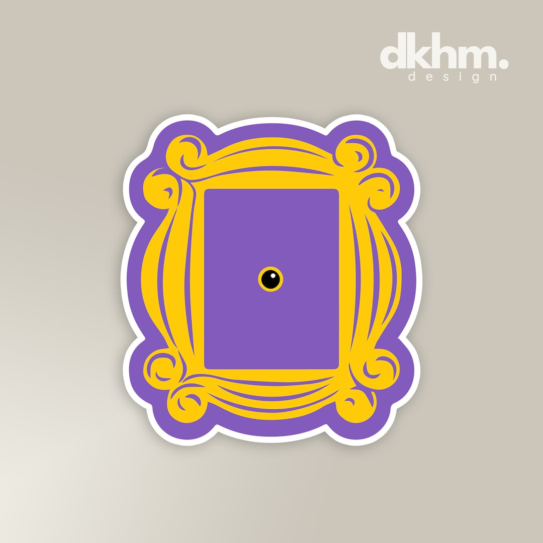 Friends Iconic Door Frame Purple Drawing Animate Stickers Premium Cut ...