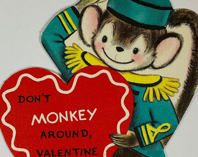 Dont Monkey Around Bellhop Bell Hop Monkey Vintage 1950s Unused ...
