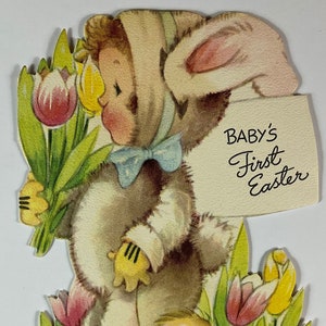 Bunny Rabbit Costume Little Girl & Duck Vintage 1940s Gibson Easter ...
