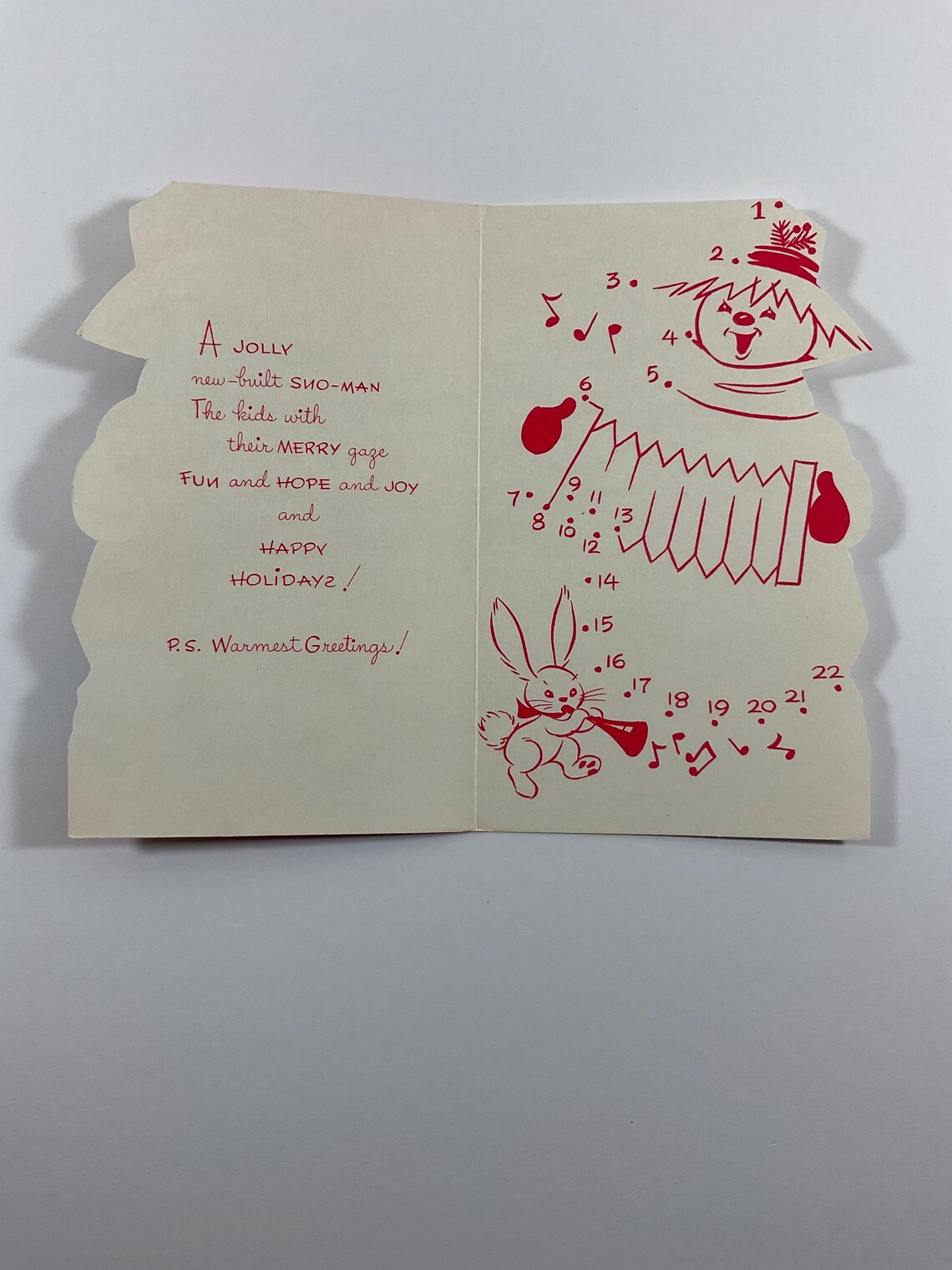Singing Caroling Straw Hat Snowman & Musical Children Vintage 1950s ...