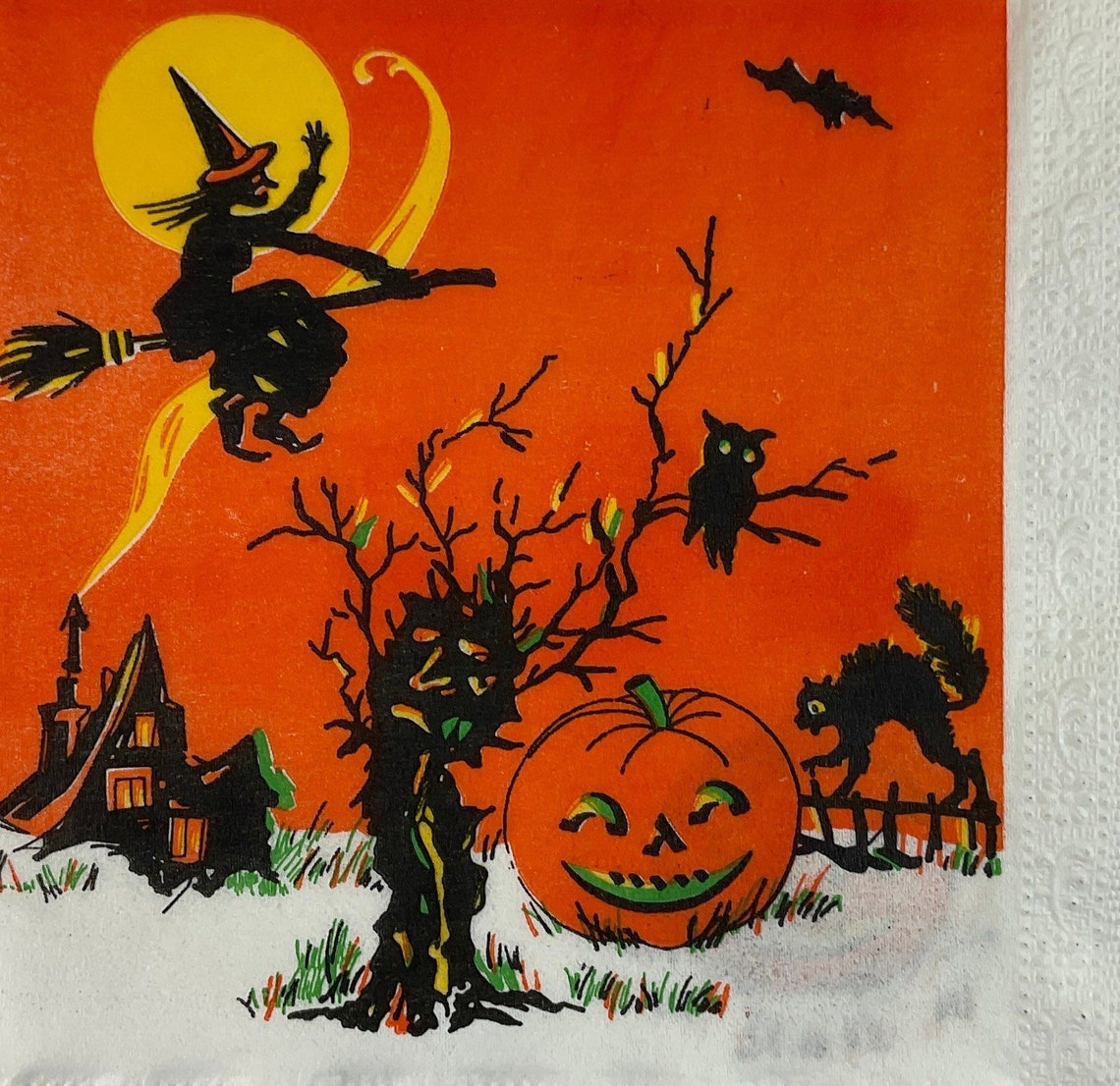 Anthro Anthropomorphic Spooky Tree Wicked Witch Black Cat Bat - Etsy
