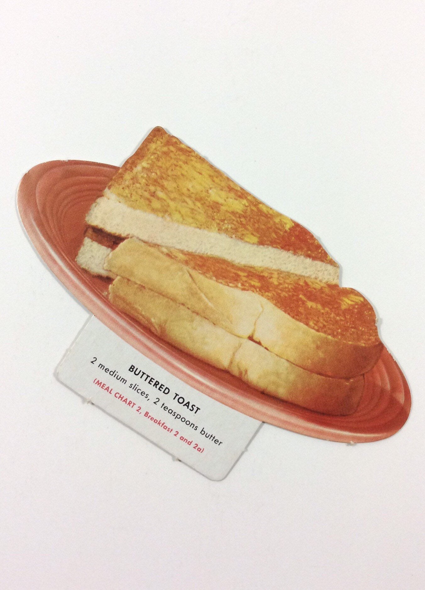 Toast Vintage 1960s School Nutrition & Dietary Die Cut Diecut Cardboard ...