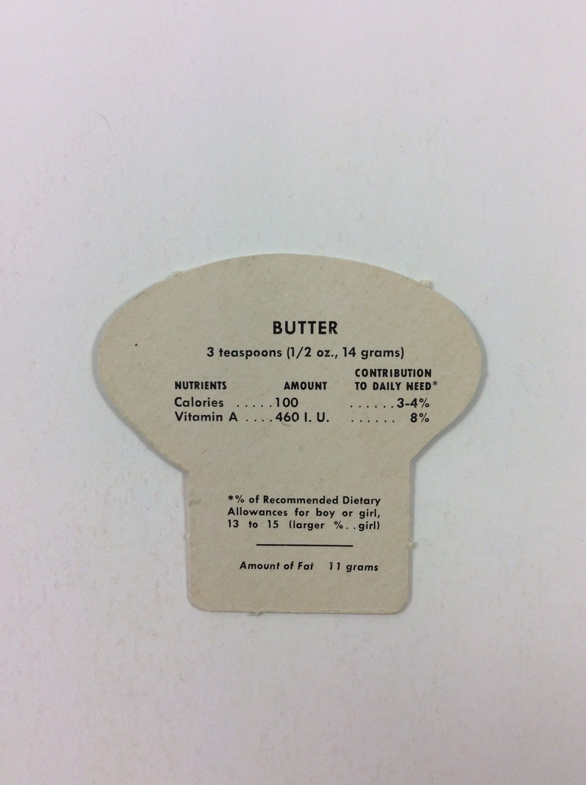 Butter Vintage 1960s School Nutrition & Dietary Die Cut Diecut - Etsy