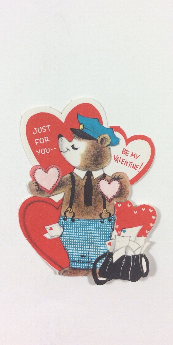 Teddy Bear Mailman Postman Delivering Letters Vintage 1950s | Etsy ...