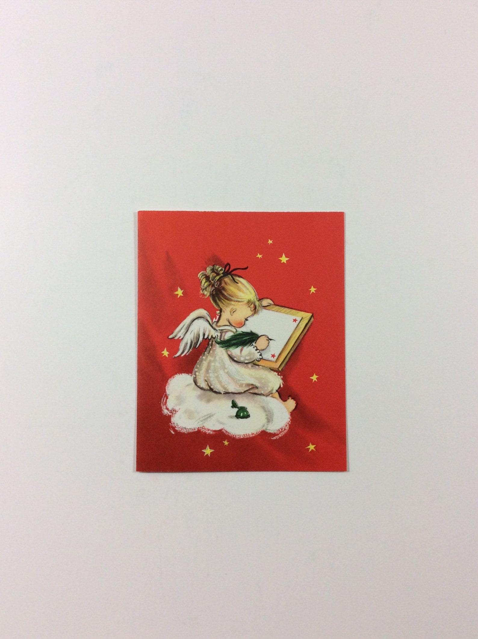 Angel Writing Letter on Cloud Vintage 1950s Unused Hallmark - Etsy