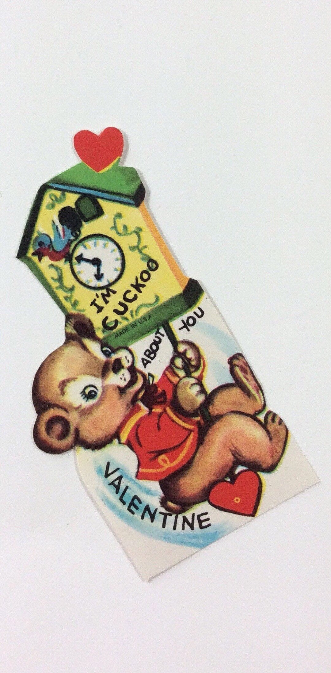 Teddy Bear in Red Coat Swinging on Cuckoo Clock Vintage 1950s - Etsy