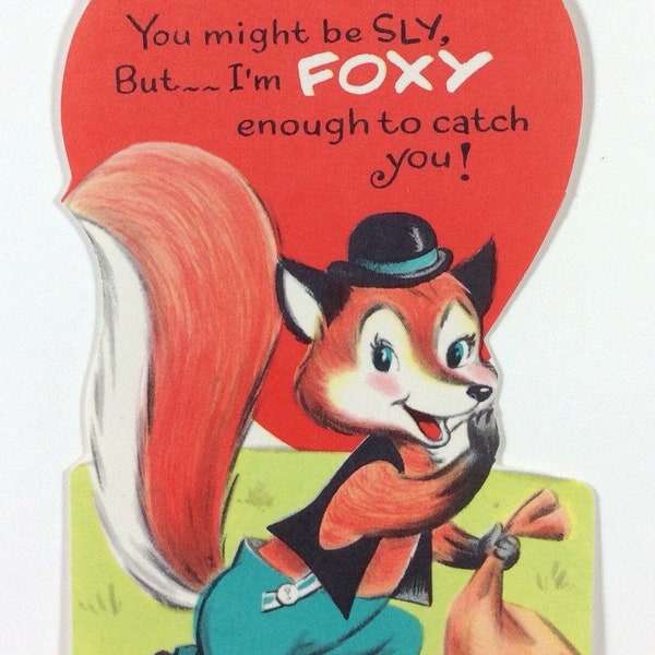 Fox Valentine Card - Etsy