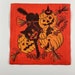 Scared Black Cat Witch Broom Black Cat & JOL Pumpkins Vintage 1940s ...