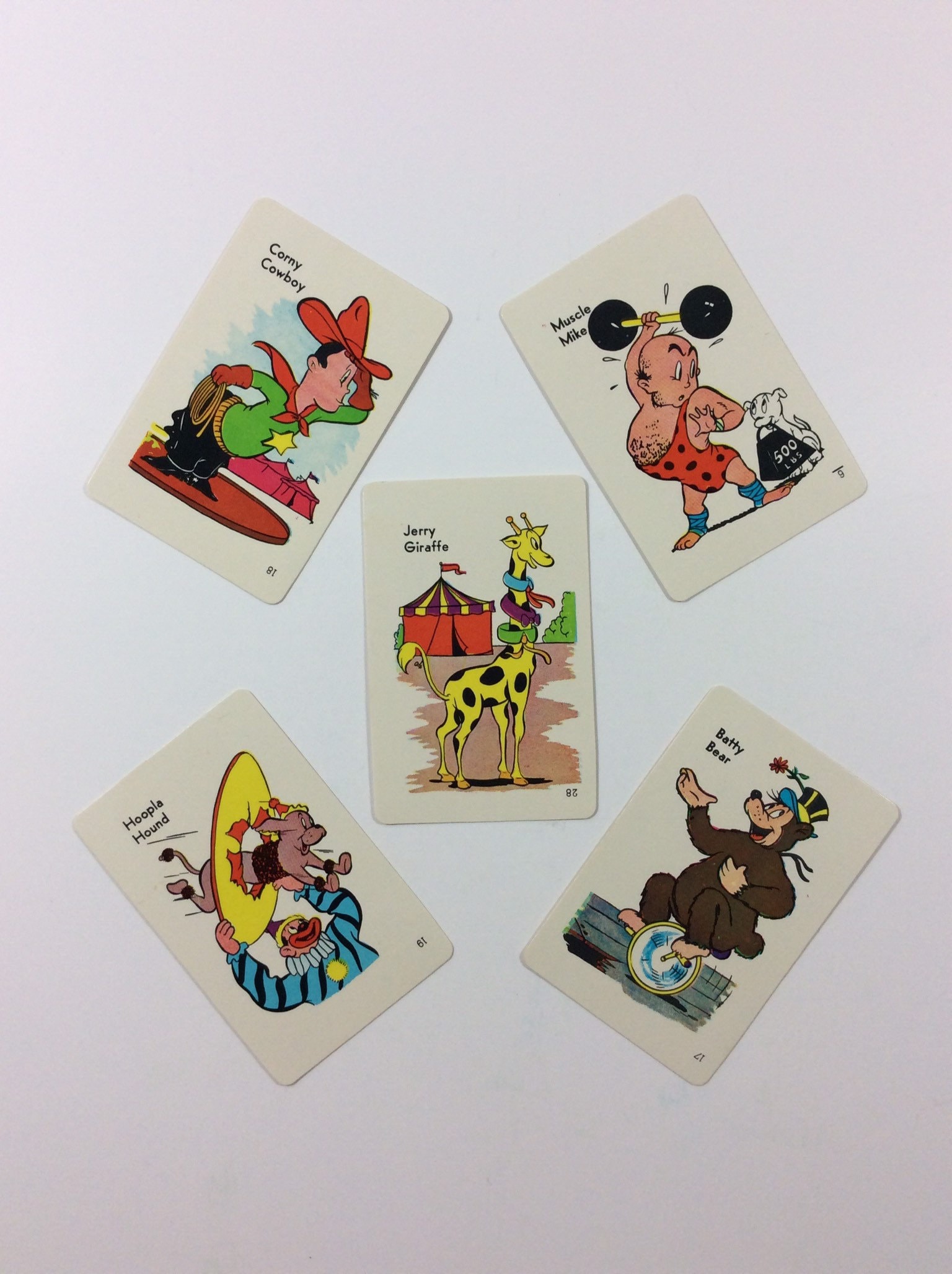 Lot of 5 Old Maid Card Game Children Vintage 1940s Playing Game Flash ...