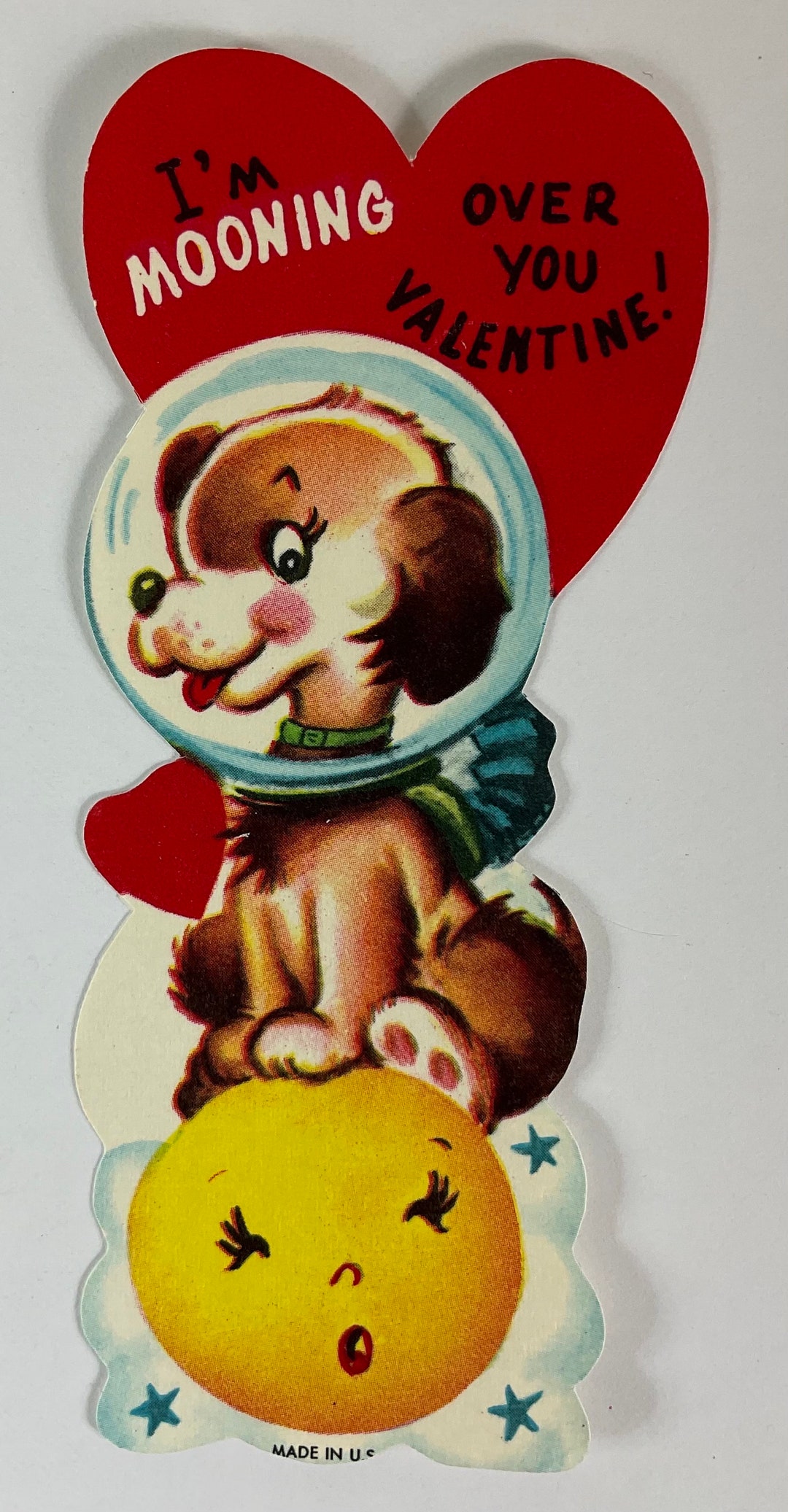 Im Mooning Over You Outerspace Space Astronaut Puppy Dog & Anthro ...