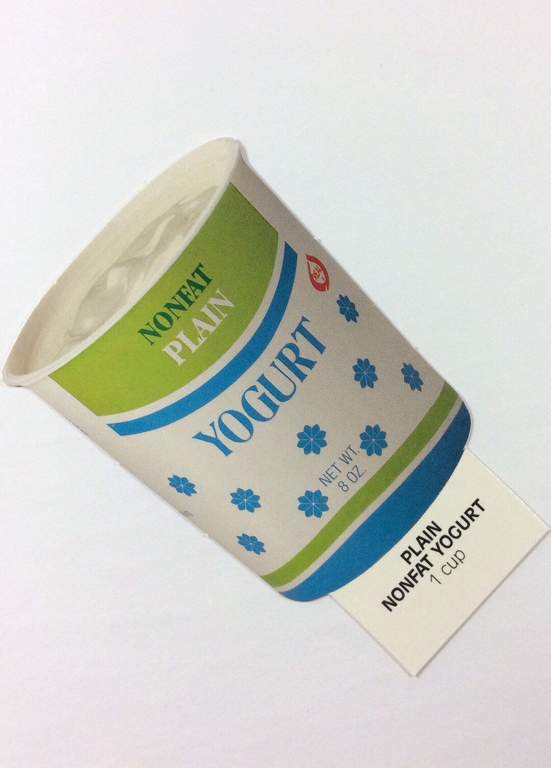 Plain Nonfat Yogurt Vintage 1990s School Nutrition & Dietary Die Cut ...