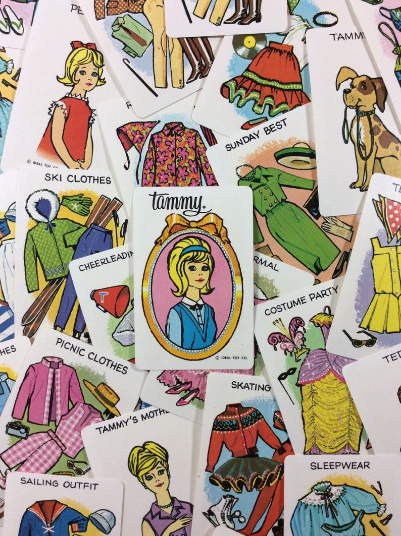Lot of 5 Tammy Card Game Children Vintage 1940s Whitman | Etsy
