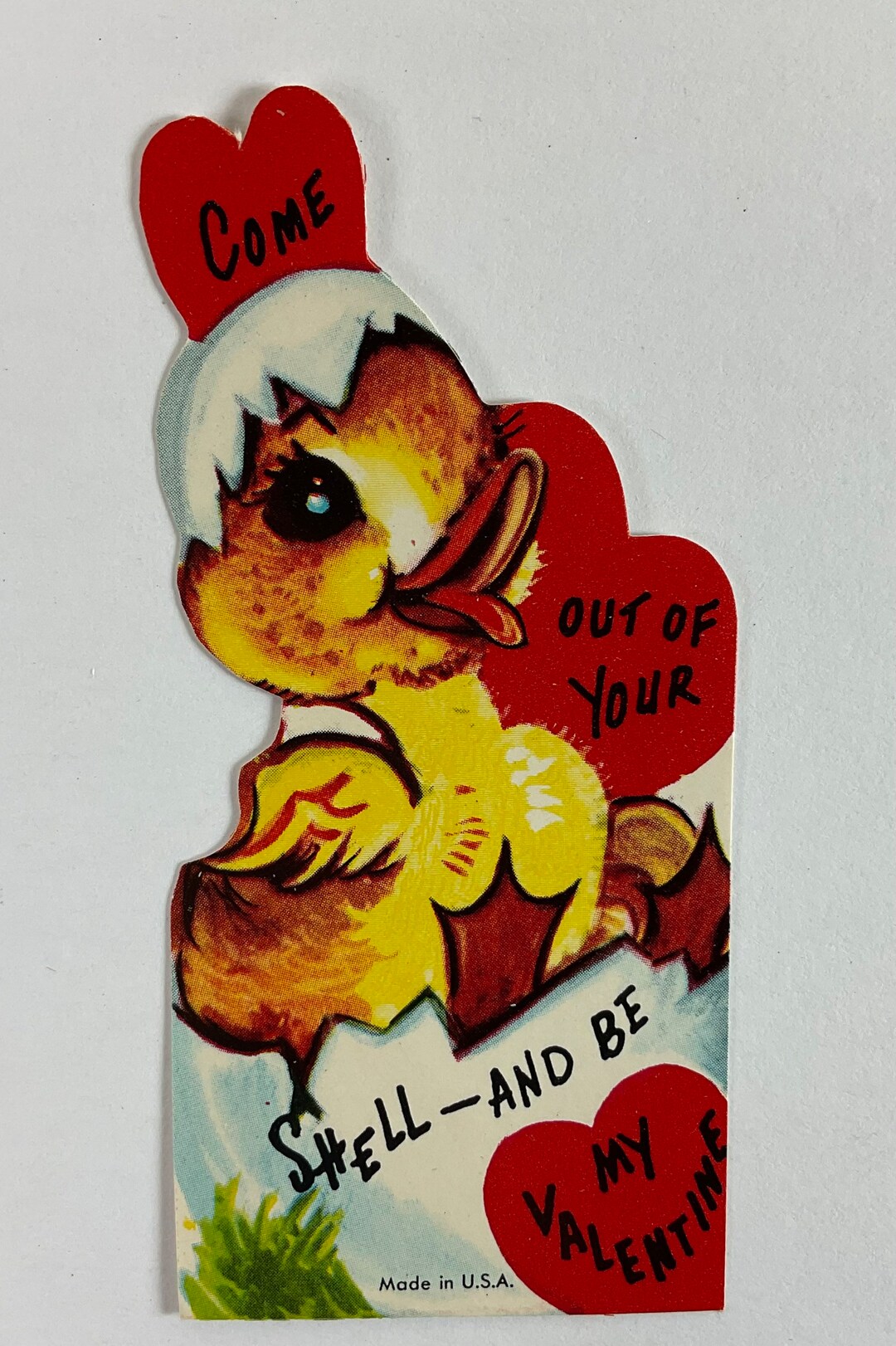 Come Out of Your Shell Baby Duck Duckling Vintage Unused Valentine ...