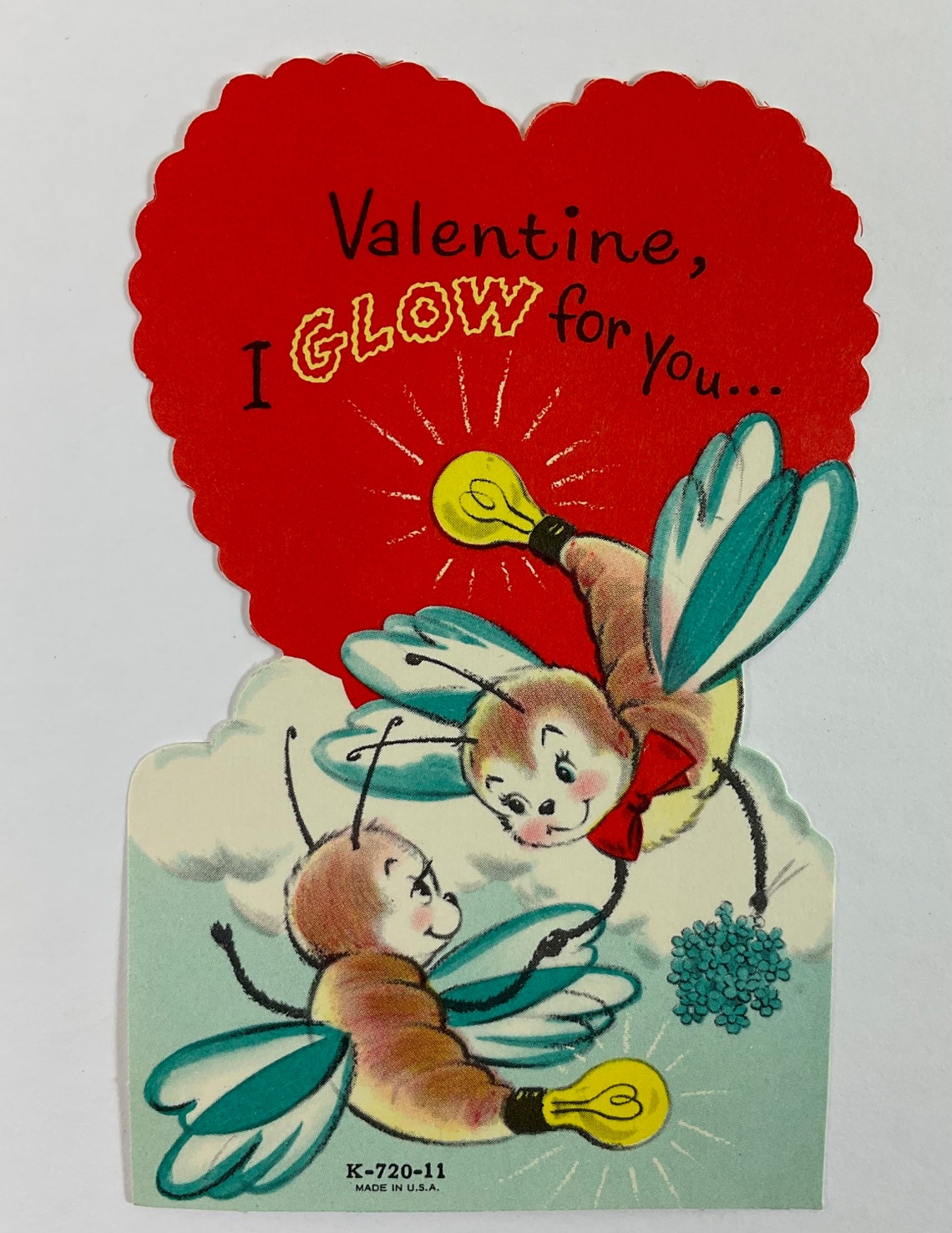 Anthro Anthropomorphic Light Bulb Tail Glow Bugs Vintage Unused ...