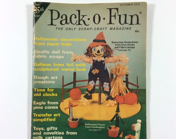 Pack O Fun Vintage Original 1975 Halloween Scrap Craft Crafting Ideas ...
