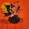 Scared Black Cat Witch Broom Black Cat & JOL Pumpkins Vintage 1940s ...