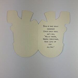 Hello There Top Hat Wearing Snowman Vintage 1950s Unused Hallmark ...