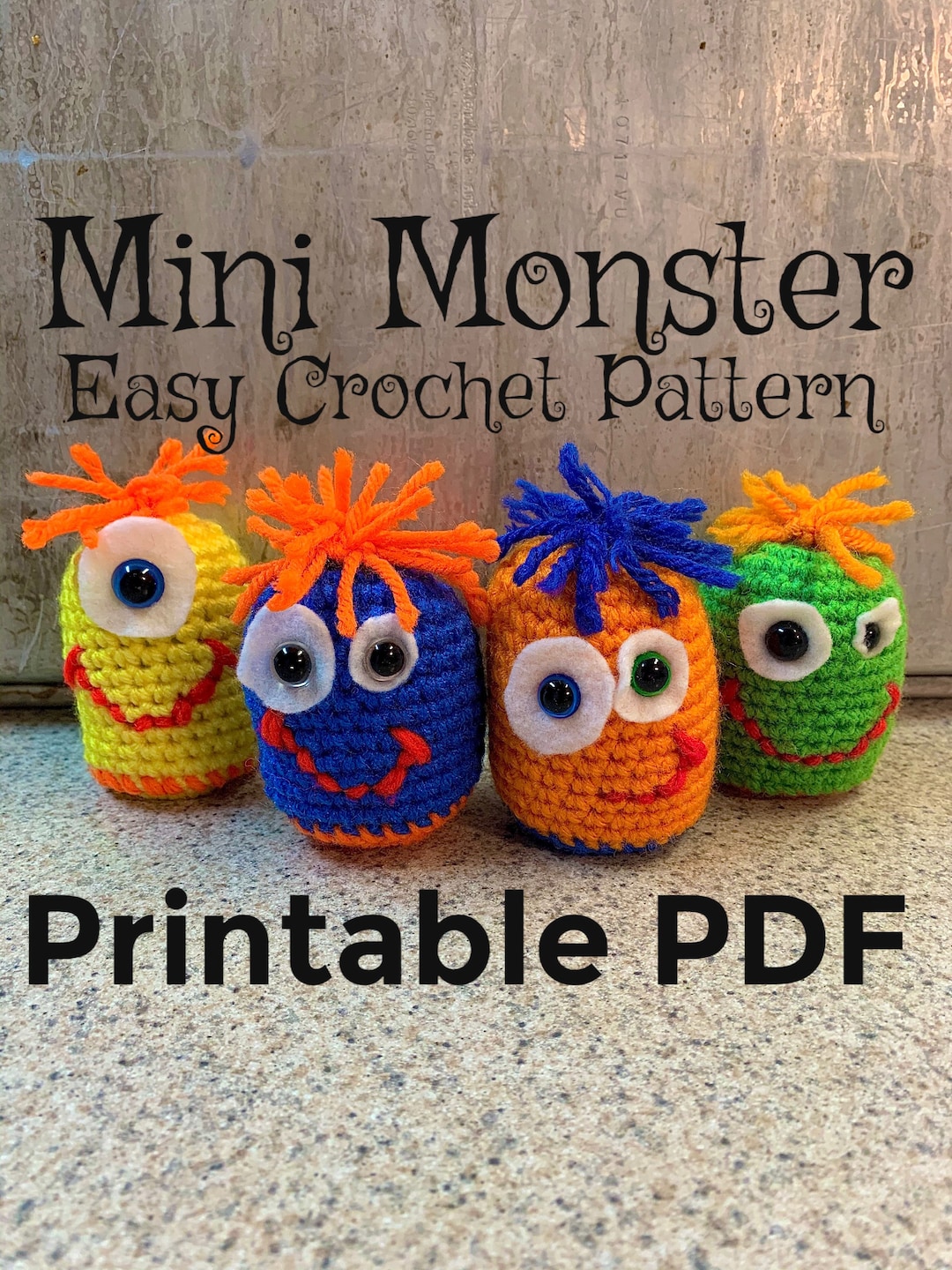 Mini Monster Crochet Pattern – Easy PDF Amigurumi Toy Pattern - Etsy