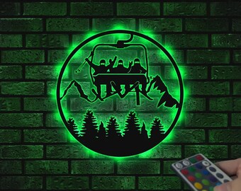 Metal Ski Led Sign - Etsy