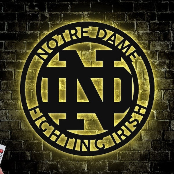 Notre Dame Logo Sign - Etsy