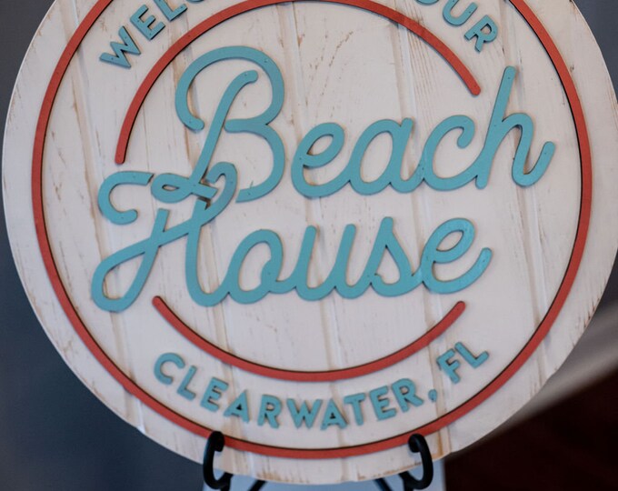 Beach House Sign Personalized - Beach House Welcome Sign Custom - Beach ...
