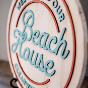 Beach House Sign Personalized - Beach House Welcome Sign Custom - Beach ...