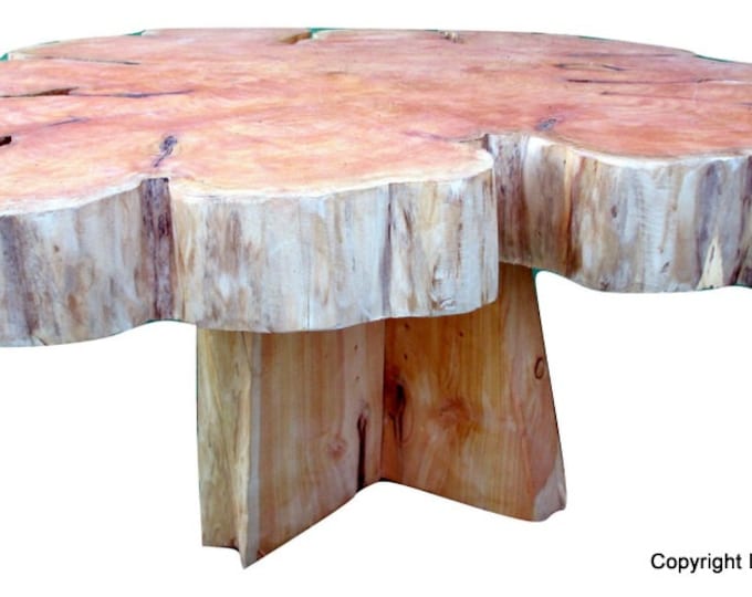 Large Cypress Handmade Tree Slice Slab Coffee Table Rustic | Etsy