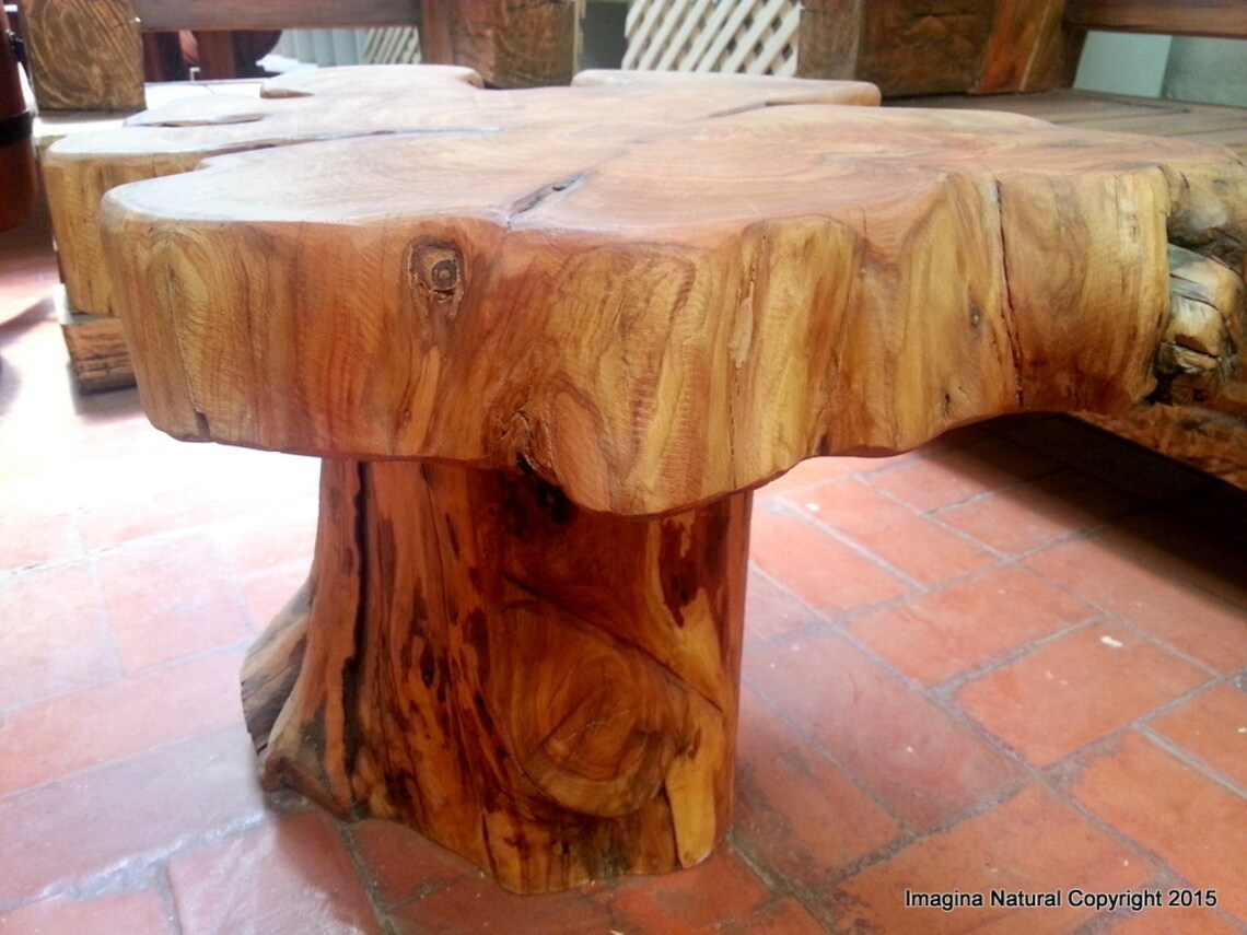 Naturally Unique Cypress Tree Trunk Handmade Coffee Table - Log Rustic ...