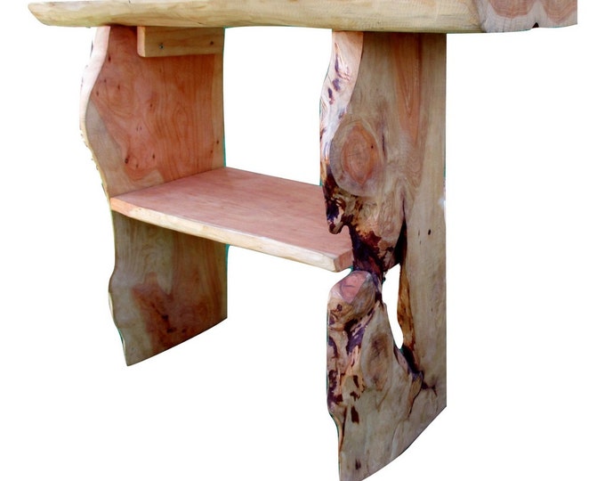 Side Table Cypress Handmade Slab Table Log Rustic Chilean - Etsy