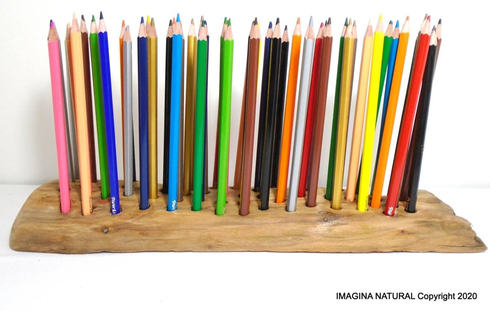 Handmade Driftwood Coloured Pencil Collection Presentation Display ...