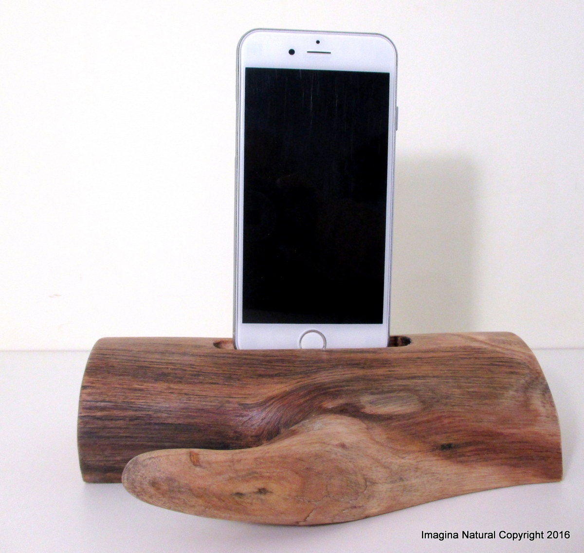 Docking & Stands iPhone Docking Station Driftwood iPhone Stand Wooden ...