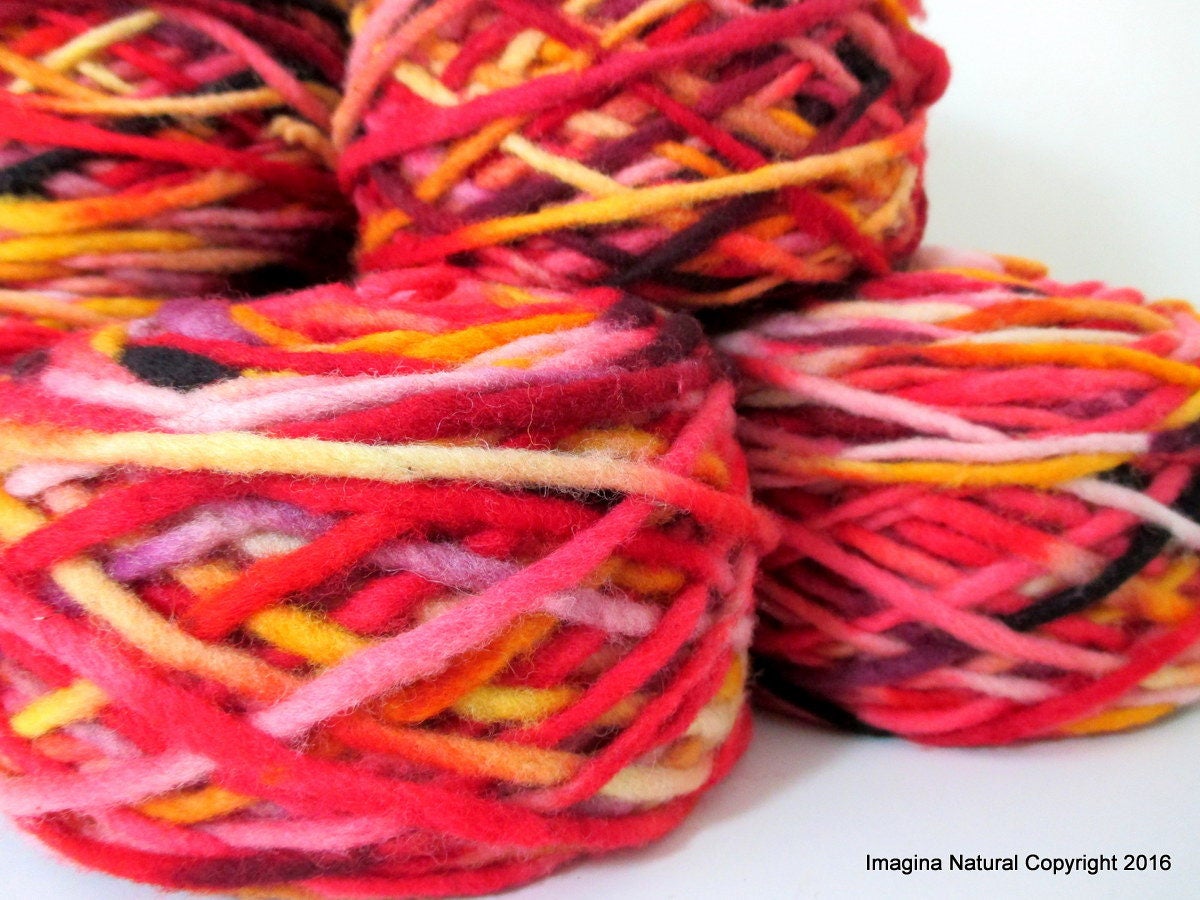 Lana Multi Color Mezcla 100% Lana Ovillo Artesanal Pura de Chile - Etsy ...