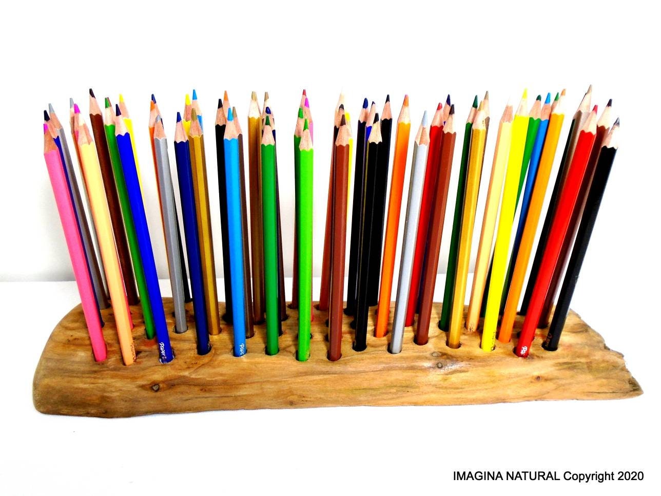 Handmade Driftwood Coloured Pencil Collection Presentation Display ...