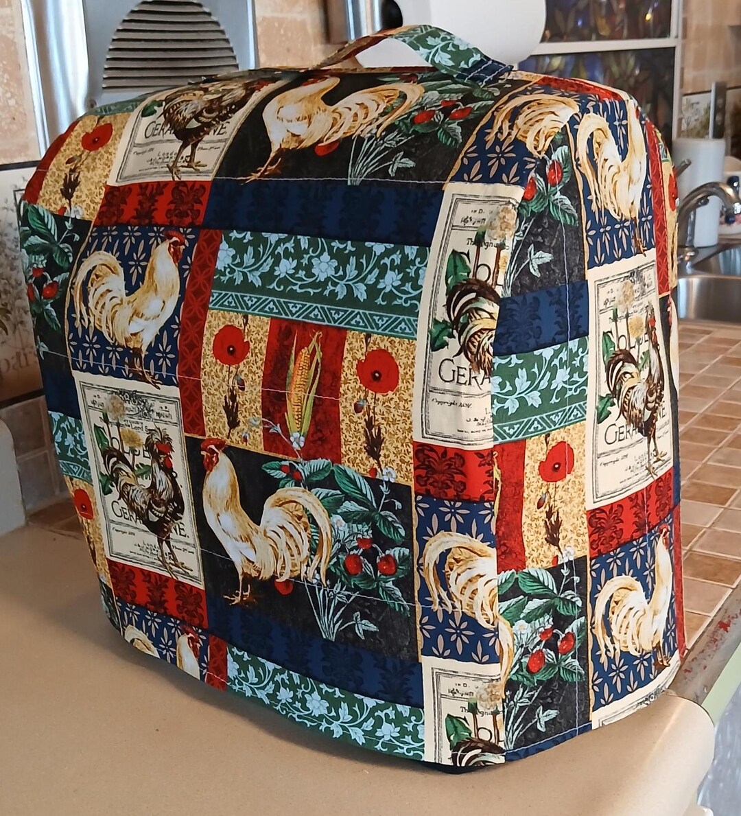 Kitchenaid Mixer Covers -nonreversible/colored Roosters - Etsy