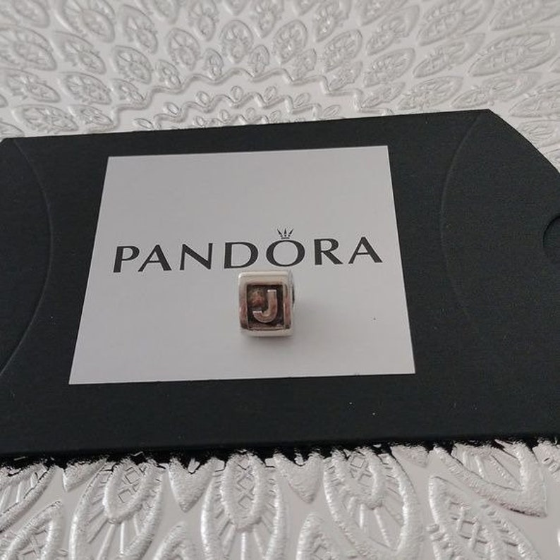 Pandora Letter J Alphabet Triangular Charm 925 Sterling Silver - Etsy