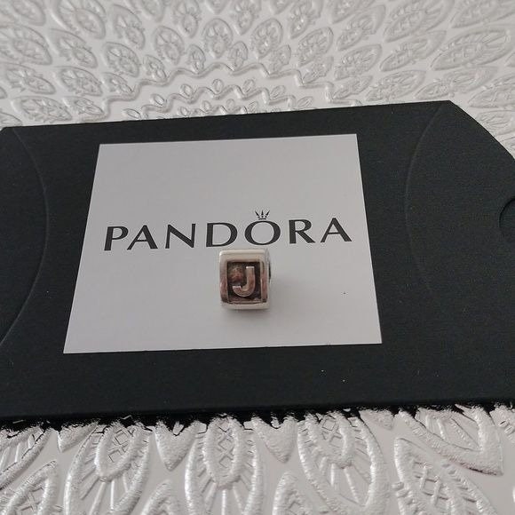 Pandora Letter J Alphabet Triangular Charm 925 Sterling Silver - Etsy
