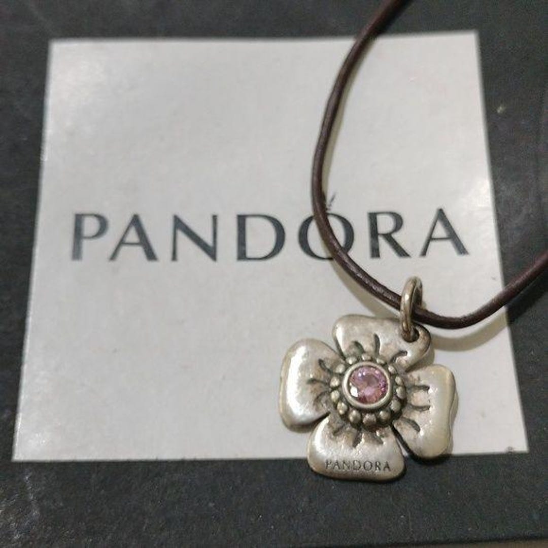 Pandora Flower Sterling Silver Clasp Opener With Pink Zirconia ...
